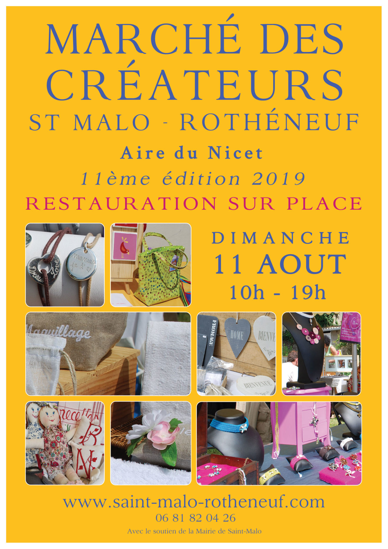 marché de créateurs à Rothéneuf - Saint Malo sur le site du Nicet